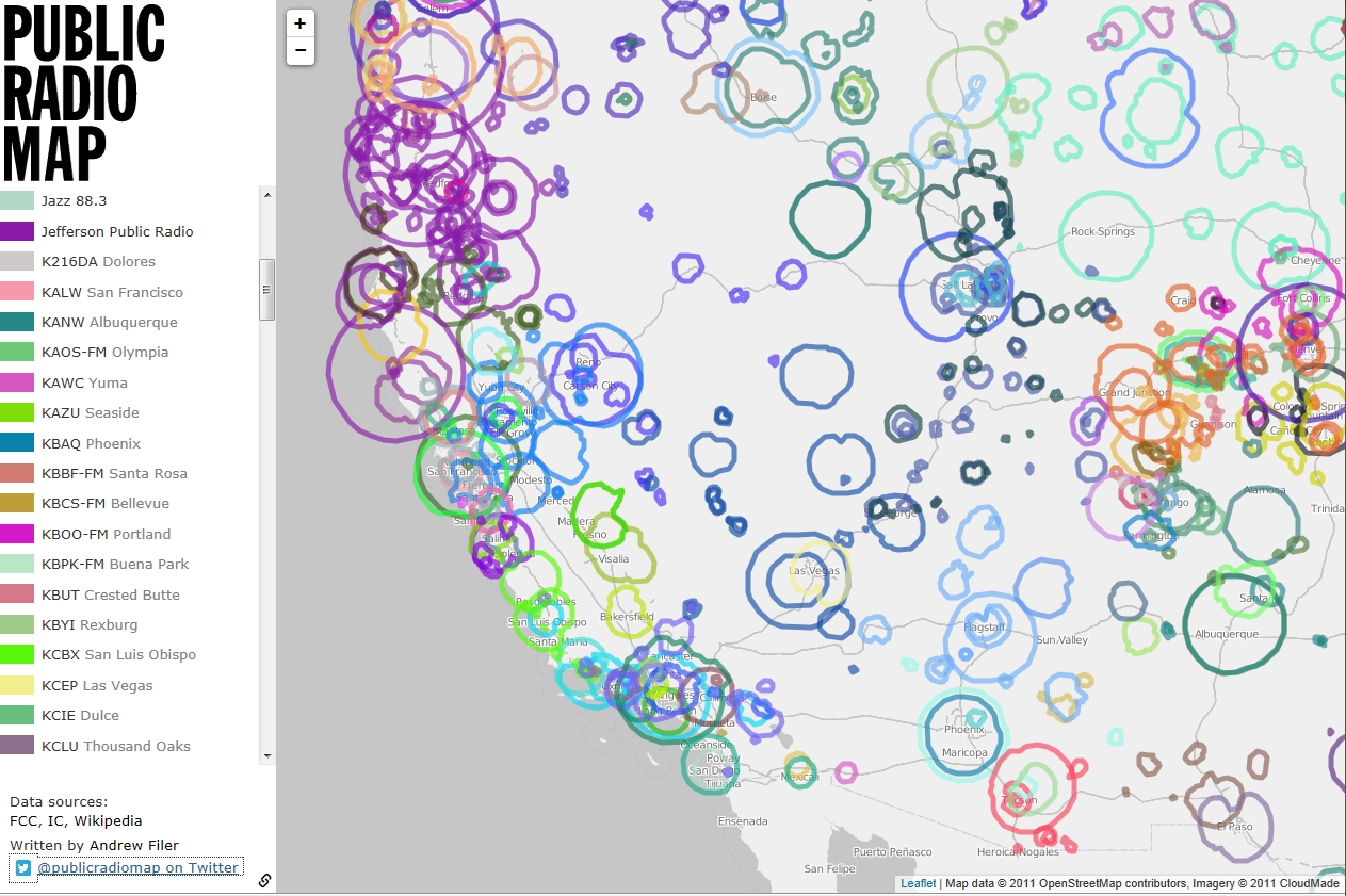 Public Radio Map | SoCalGIS.org