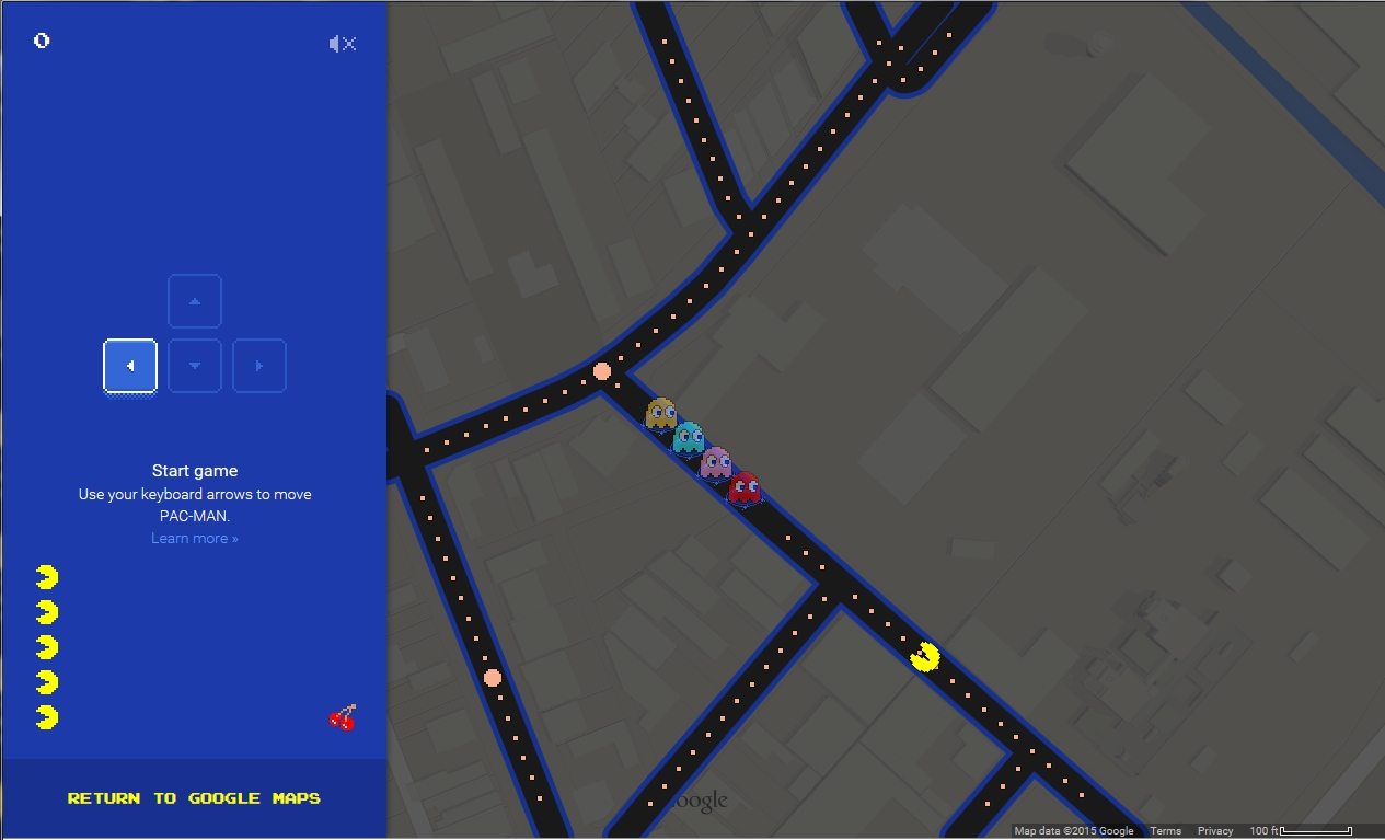 Pac-Man on Google Maps! | SoCalGIS.org