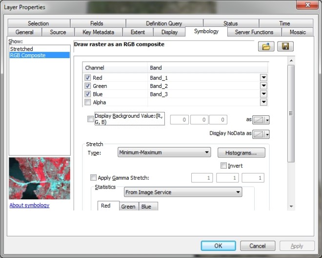 Displaying CIR from 4-band NAIP | SoCalGIS.org