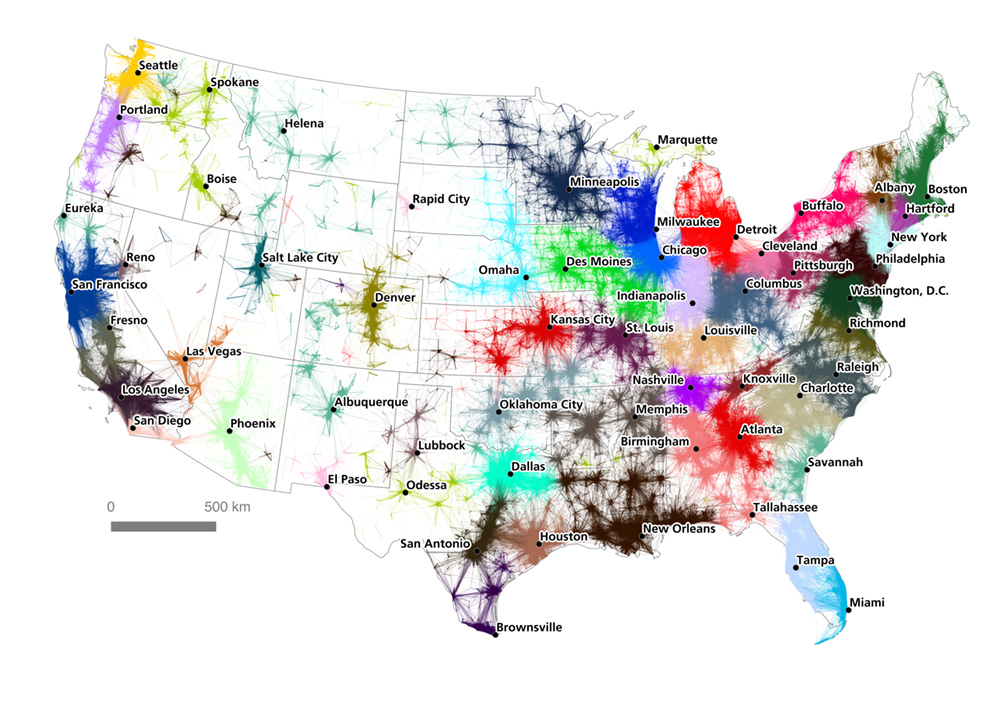 Megaregions of the US | SoCalGIS.org
