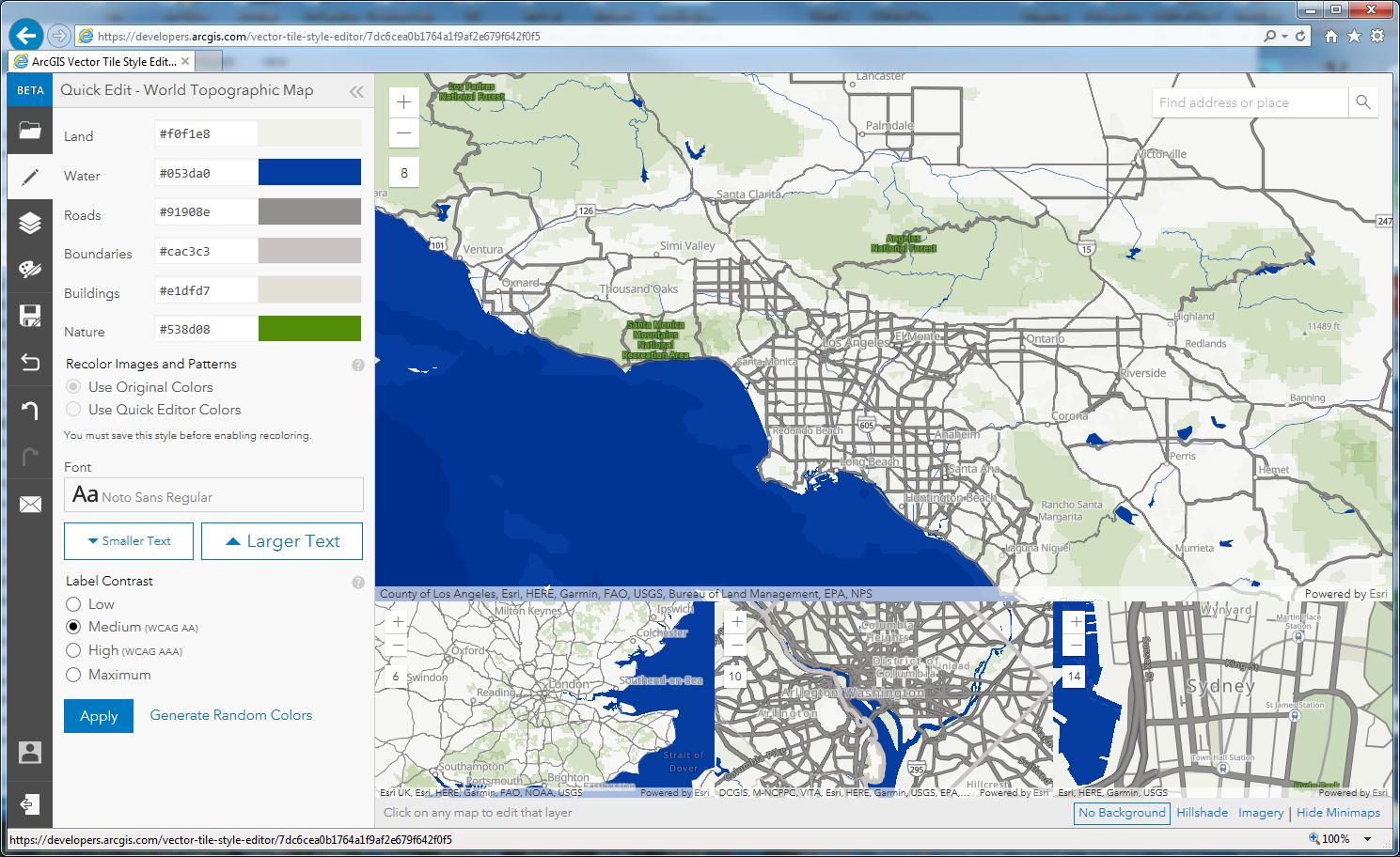 ArcGIS Vector Tile Style Editor | SoCalGIS.org