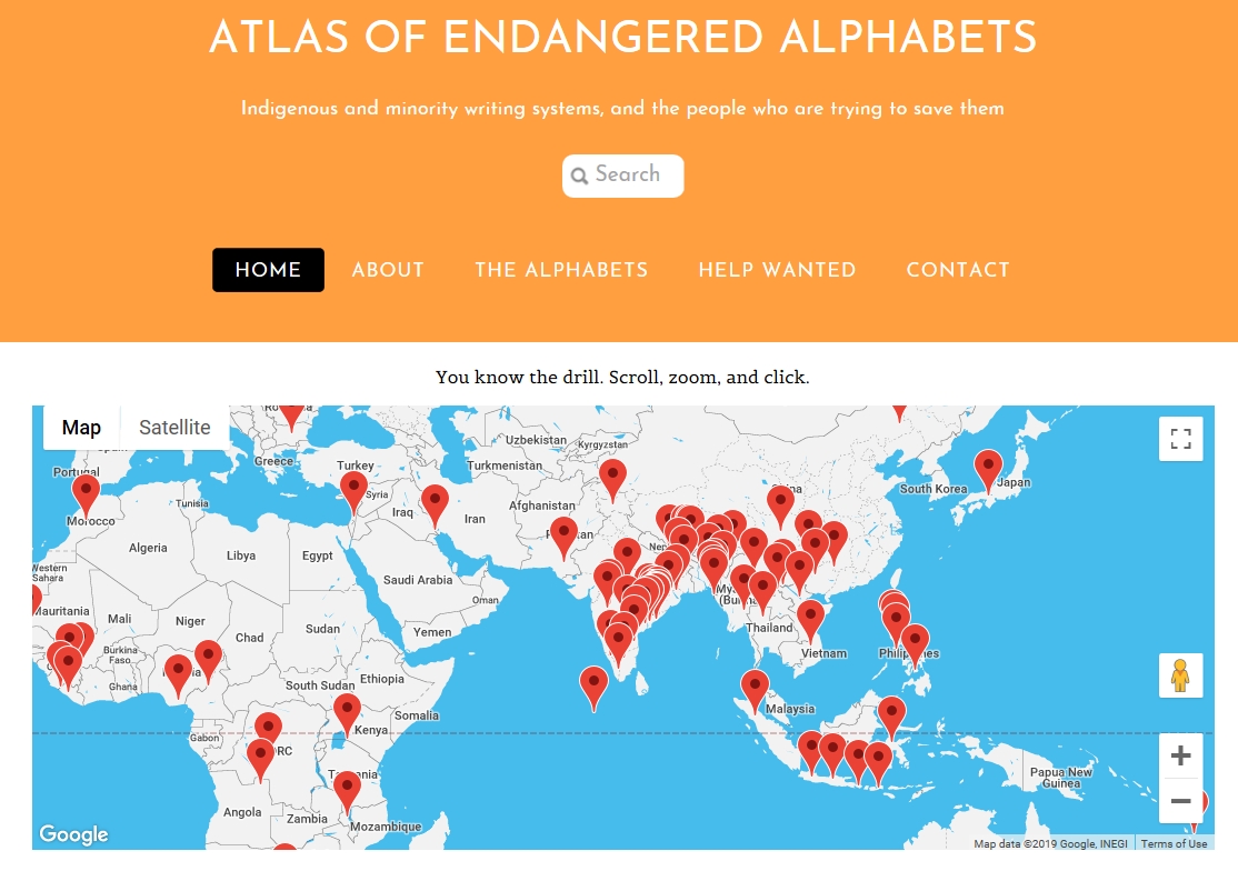 Atlas of Endangered Alphabets | SoCalGIS.org