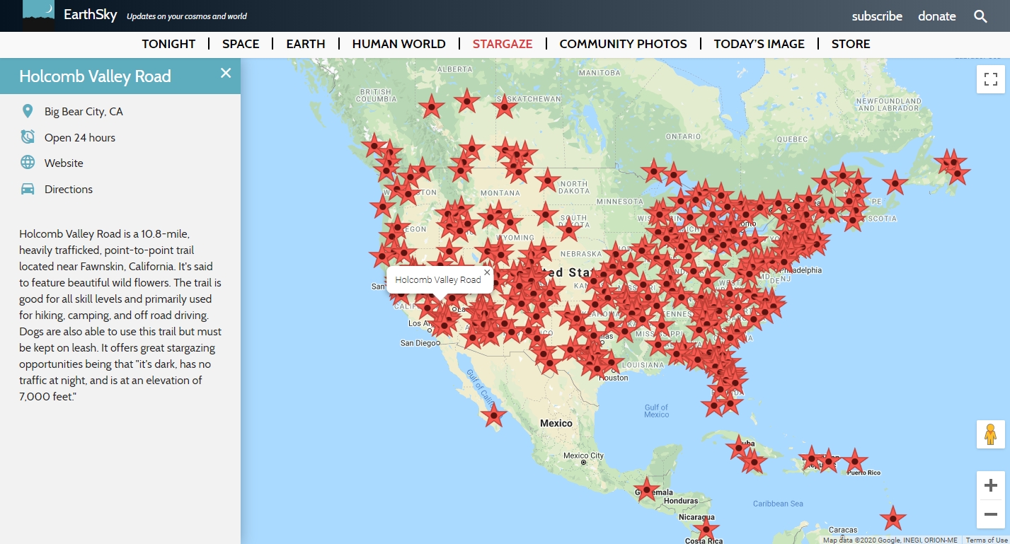 EarthSky Stargazing | SoCalGIS.org