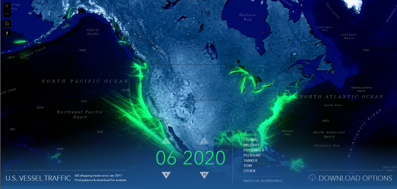 US Vessel Traffic App | SoCalGIS.org