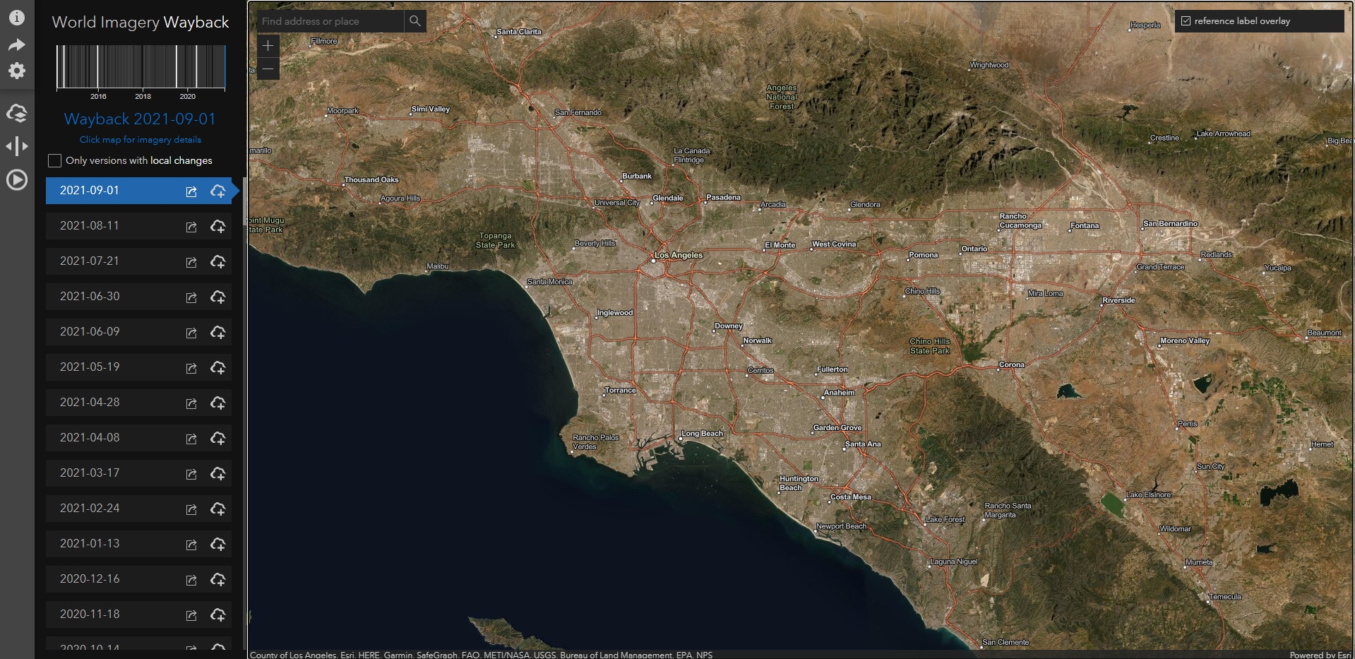World Imagery Wayback | SoCalGIS.org